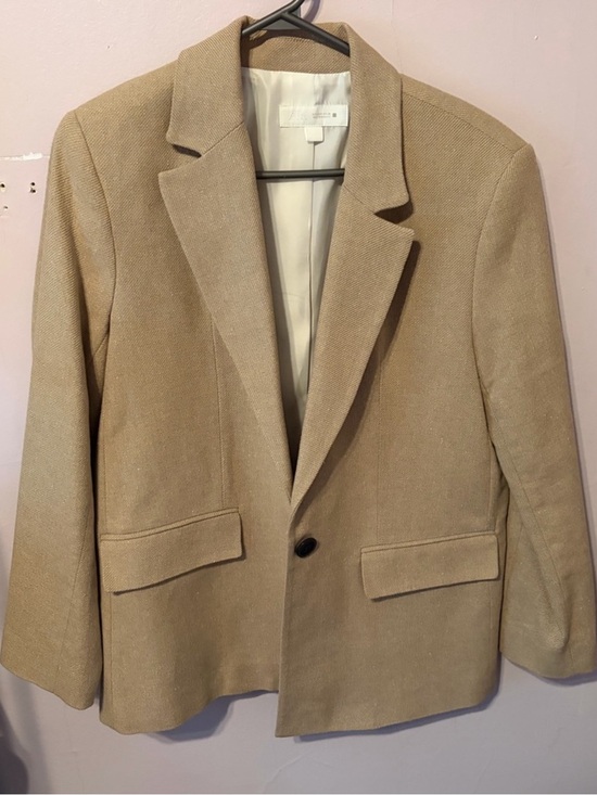 Zara | Jackets & Coats | Zara Beige Tailored Blazer Worn Once New ...